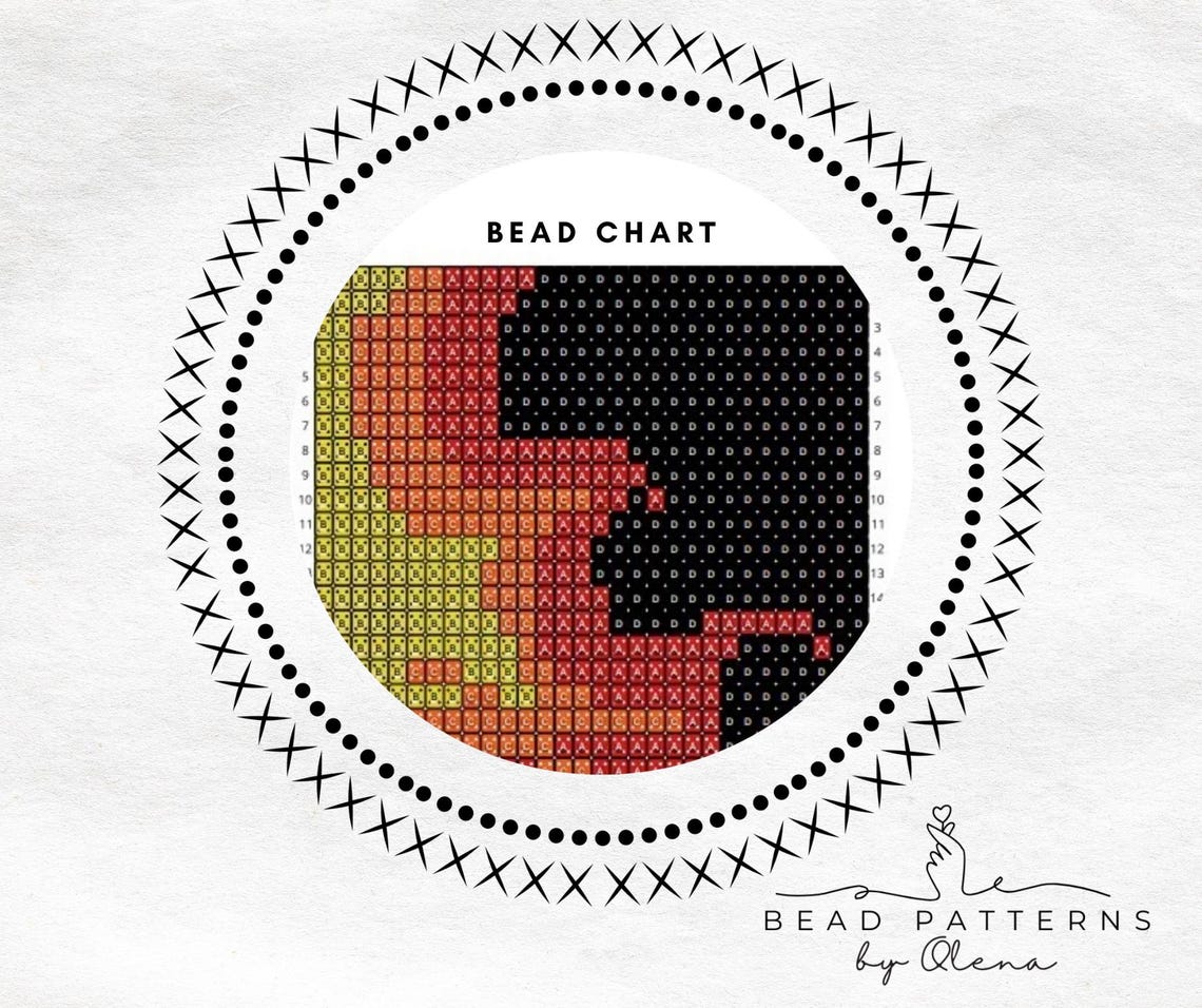 Fire Loom Bracelet Pattern Set – 3 Flame Designs – Bead Loom PDF ...