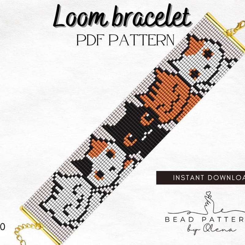 Cat Design Loom Beading - Etsy