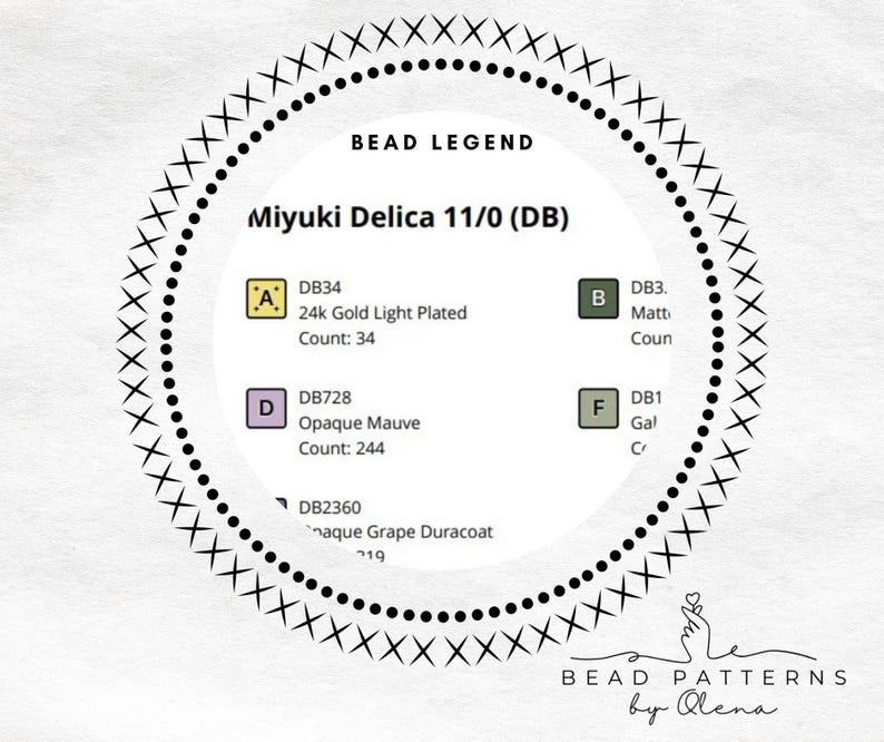Purple Flower Loom Bracelet Pattern PDF, Floral Beading Design, Miyuki Delica Seed Beads ...