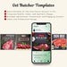 Butcher Shop Social Media Templates - Farm Meat Canva Posts - Editable ...