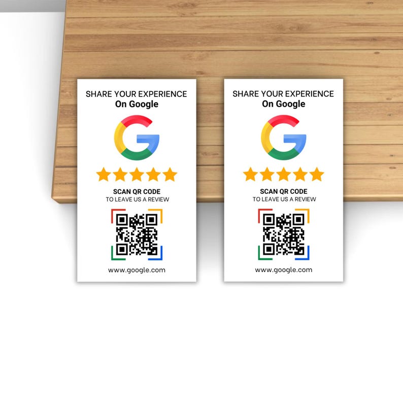 Google Review Card – Editable QR Code Feedback & Rating Sign - Business ...