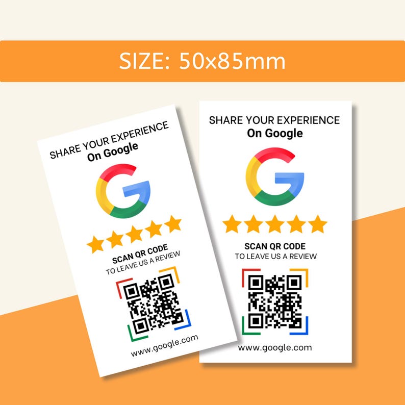 Google Review Card – Editable QR Code Feedback & Rating Sign - Business ...
