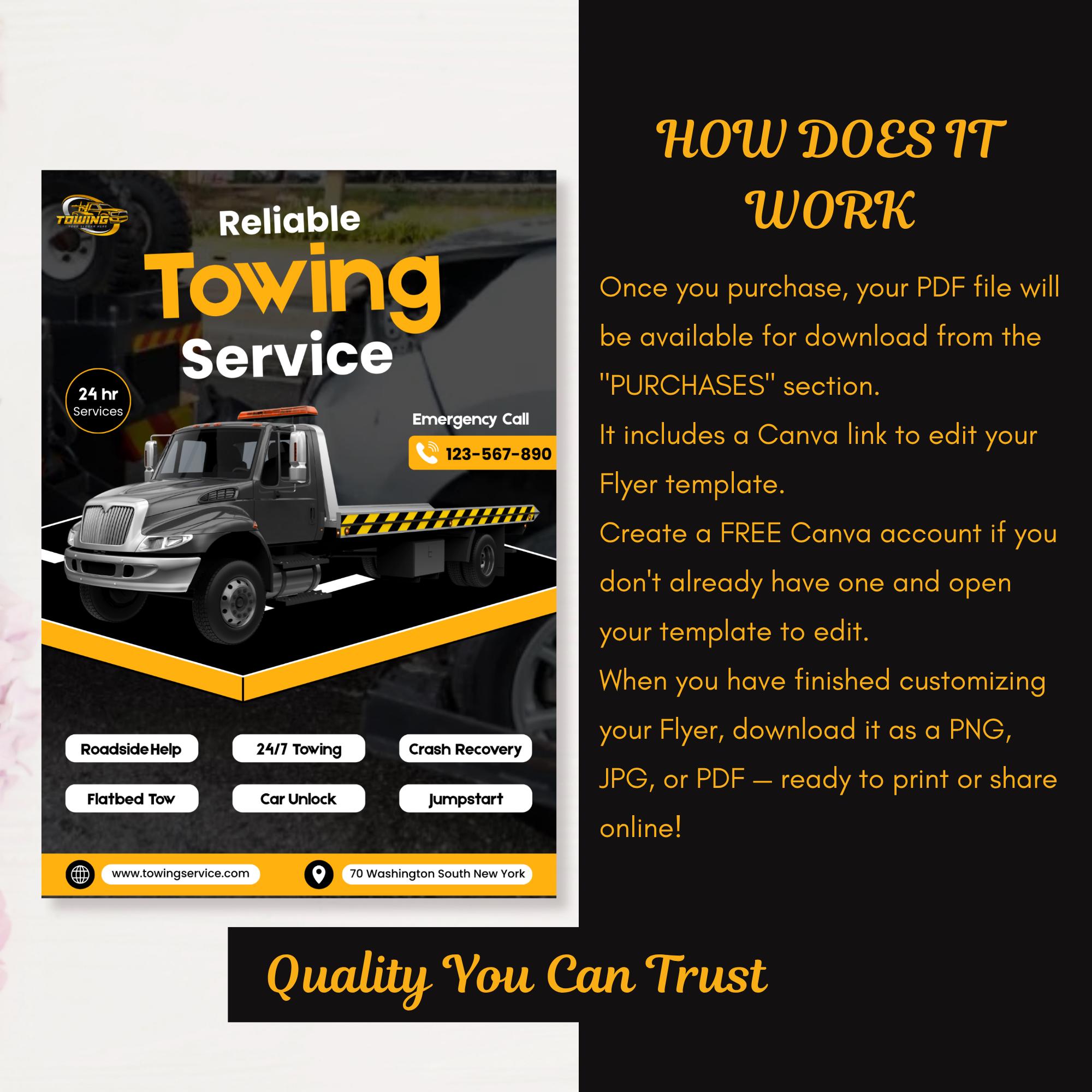 Towing Service Flyer Template - Roadside Assistance Business Design ...