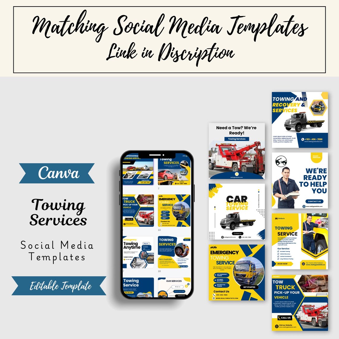 Towing Service Flyer Template - Roadside Assistance Business Design ...