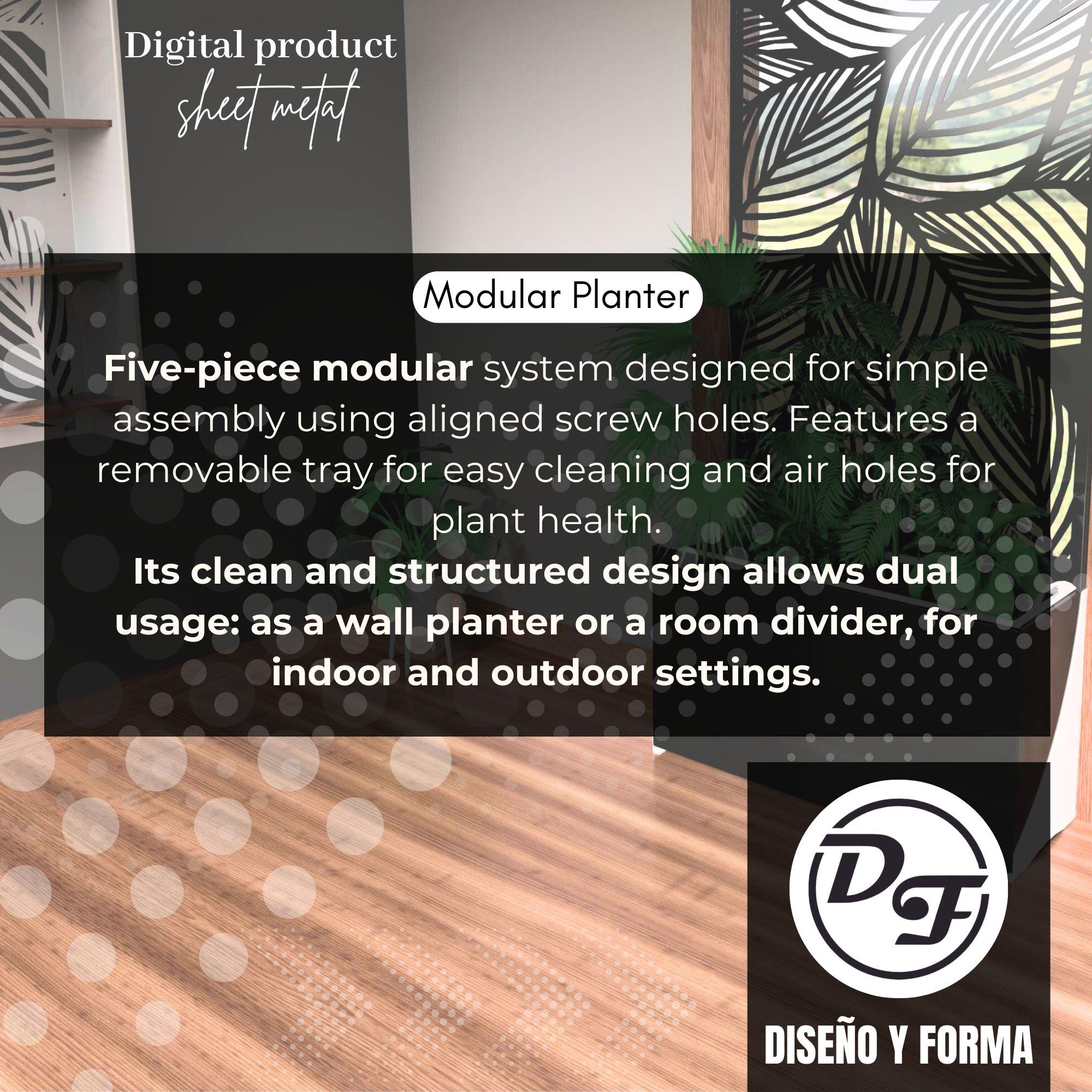 Laser Cut Modular Planter: Metal Wall Divider (digital Download) - Etsy