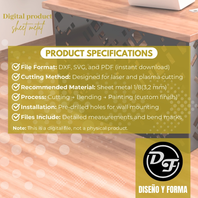 Laser Cut Steel Desk DXF File – Metal Desk Base Design for CNC Plasma ...