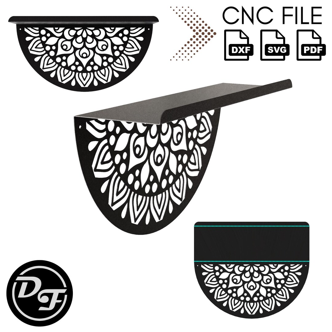 Mnadala Wall Shelf, Dxf File, Cnc File Cut, Laser Cut, Plasma Cut, Art ...