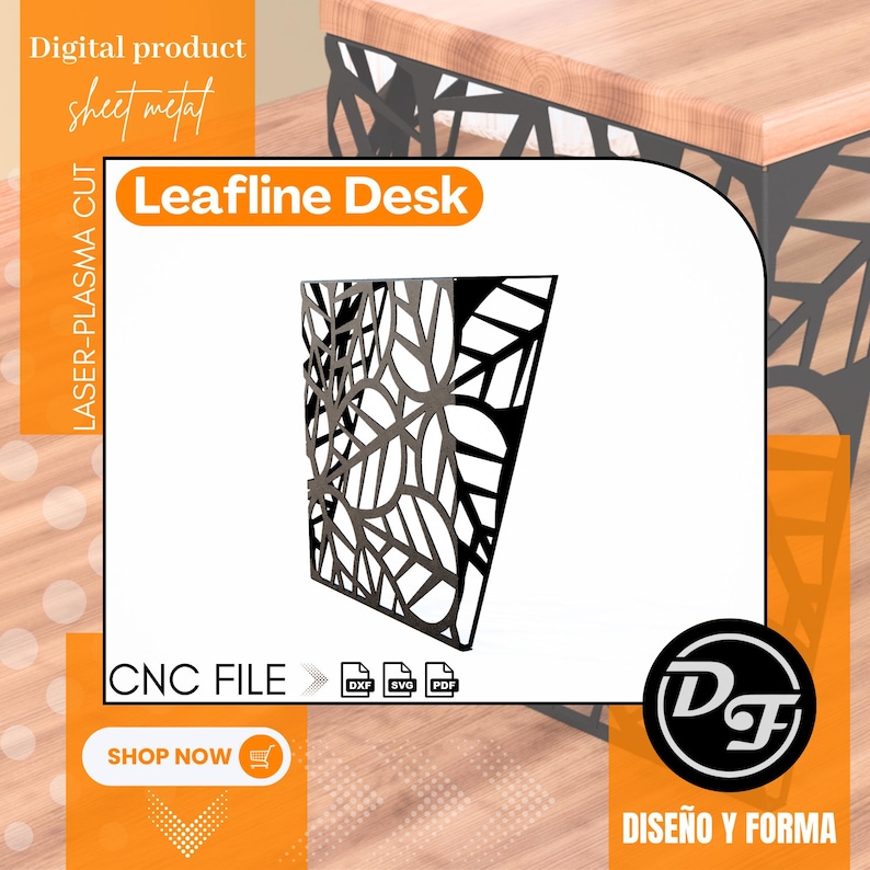 Leaf Table Legs DXF File – CNC Laser Cut Table Base – Metal Furniture ...
