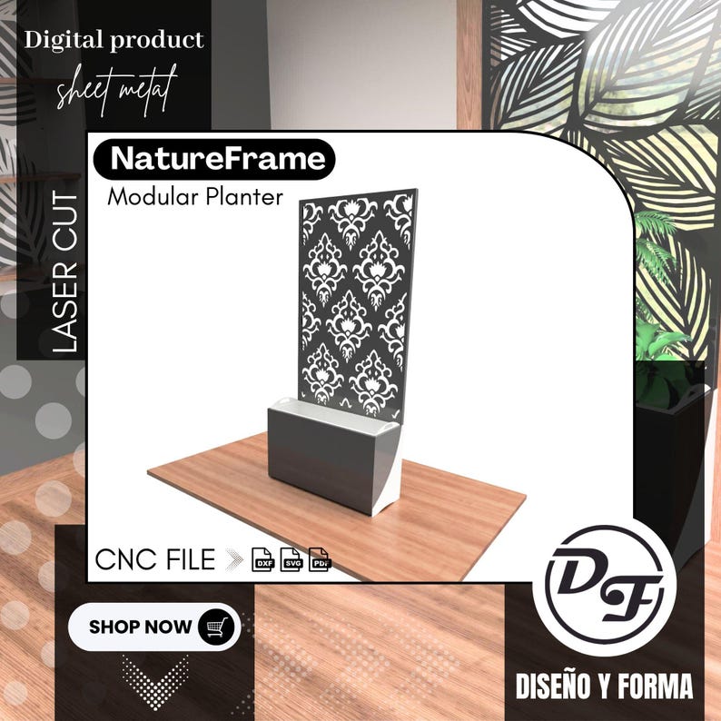 Laser Cut Modular Planter: Metal Wall Divider (digital Download) - Etsy