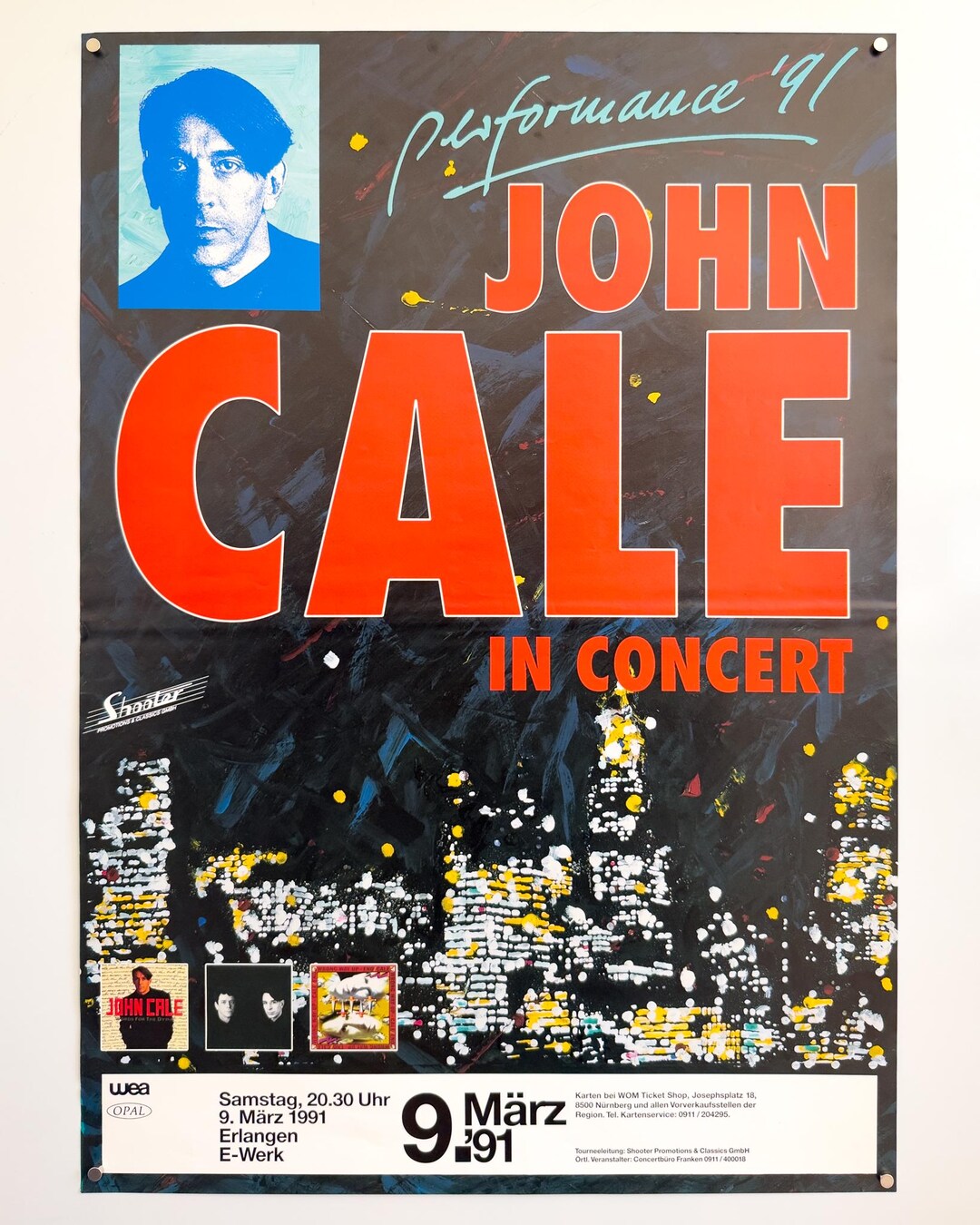 John Cale in Concert – 1991 – Original Vintage A1 Poster | 84 X 59 Cm ...