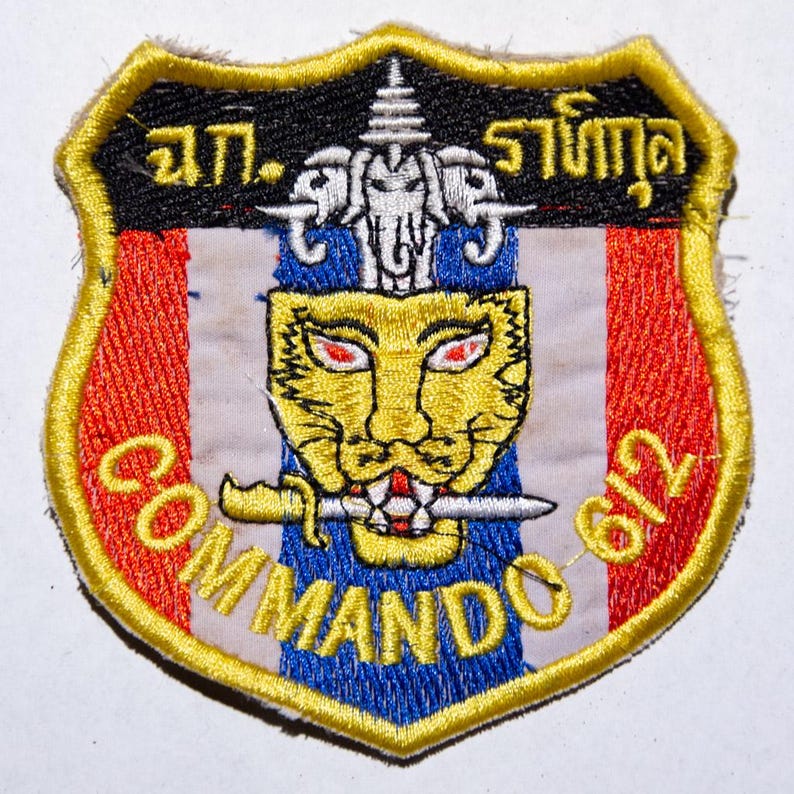 COMMANDO 612 – Thai Unit Patch / Original Vintage Vietnam War Patch / 9 ...