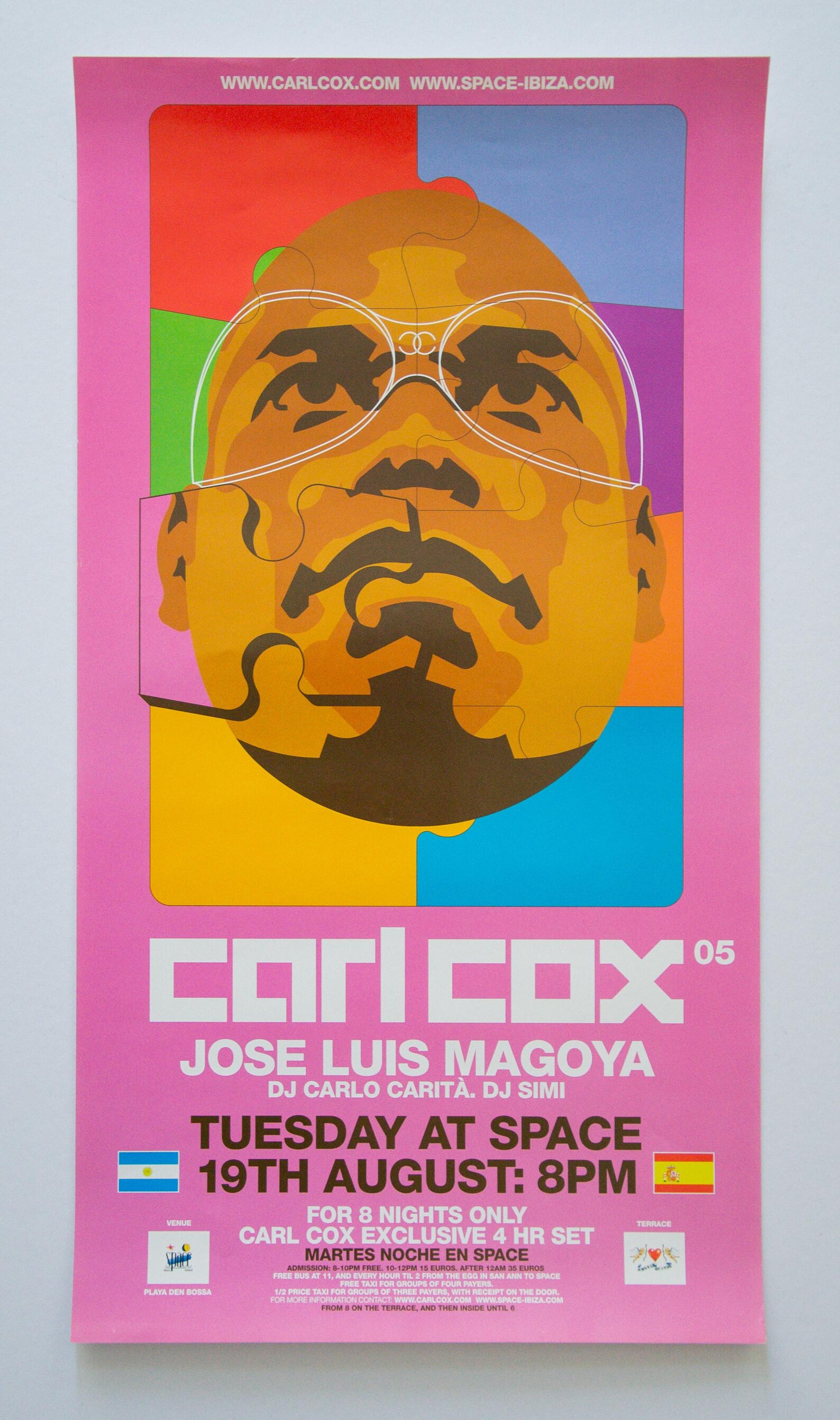 Original Vintage Carl Cox at Space Poster / Ibiza 2005 / Excellent ...
