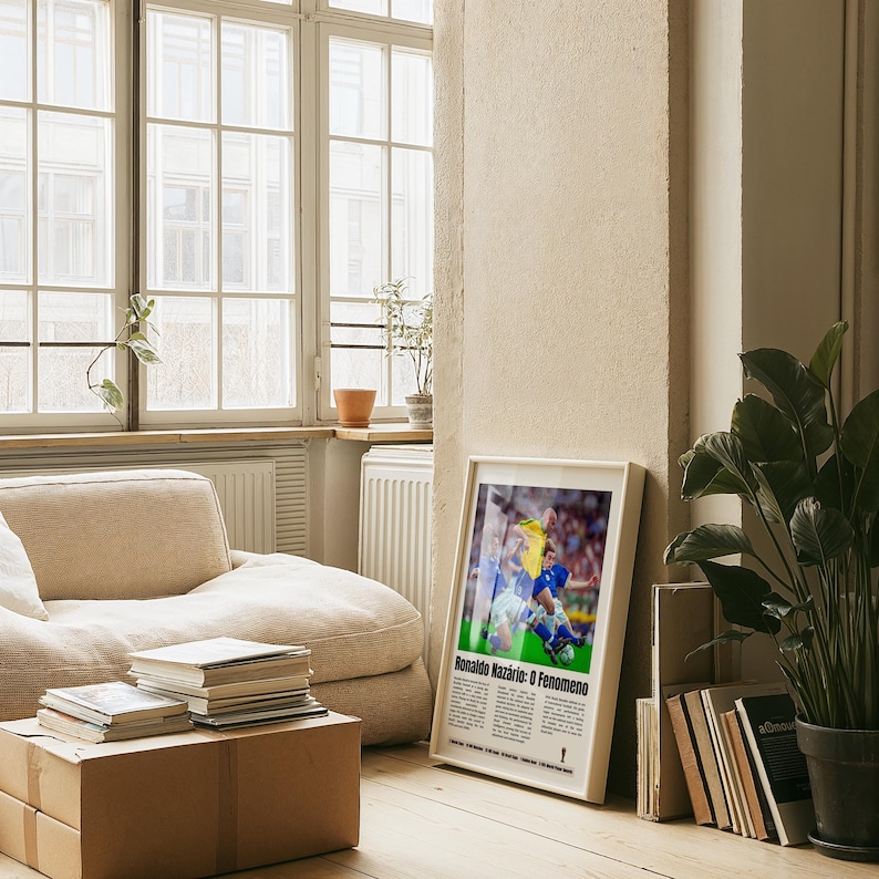 Ronaldo R9 Poster Brazil National Team Soccer Poster Football Legend ...