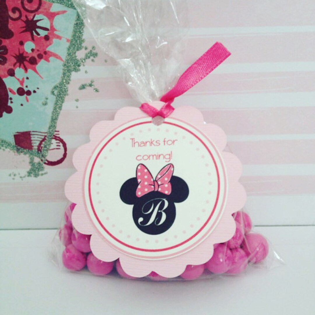 Minnie Mouse Gift Tags, Minnie Mouse Favor Tags, Minnie Mouse Party ...