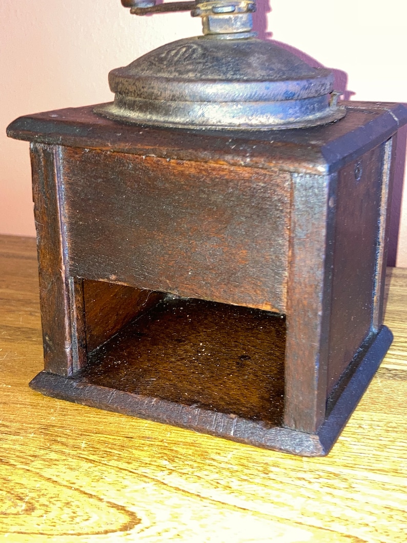 Antique Primitive Wooden Coffee Grinder Old Rustic Country - Etsy