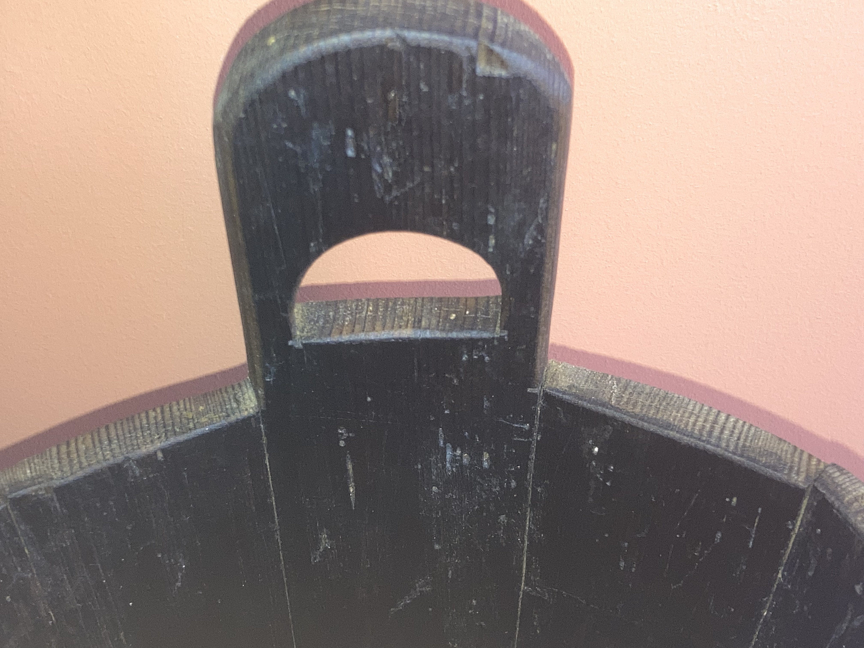 Antique Country Primitive Staved Wooden Piggin Bucket with Chestnut Lap ...