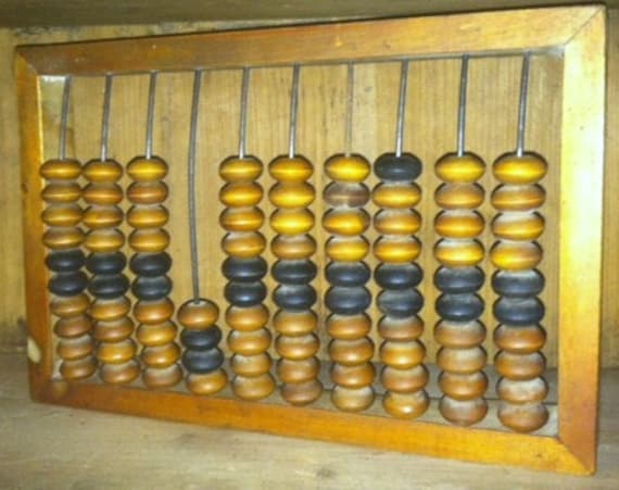 Antique Abacus with Wooden Beads | Etsy