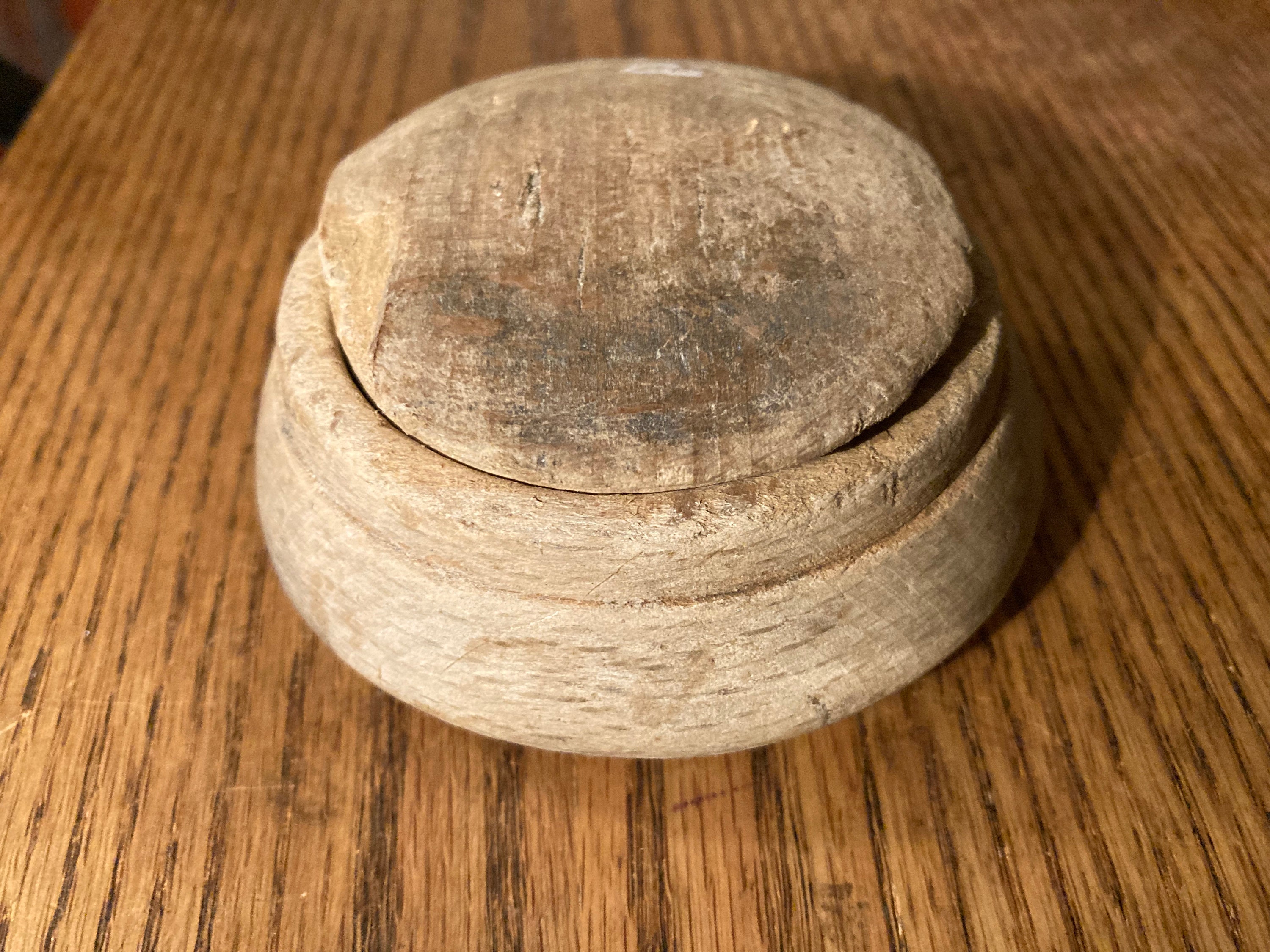 Antique Primitive Early 1800s Treen Covered Spice Bowl; Beehive Shaped ...