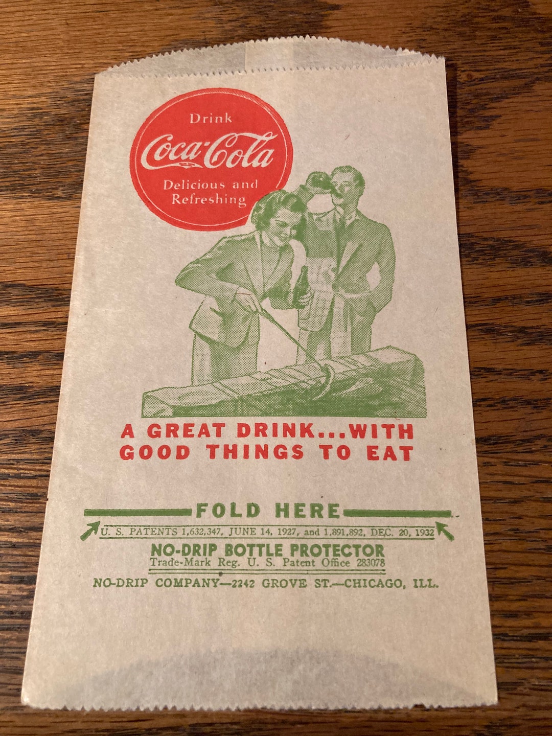 Vintage Coca Cola Dry Server Bottle Drip Protector Sleeve Featuring ...