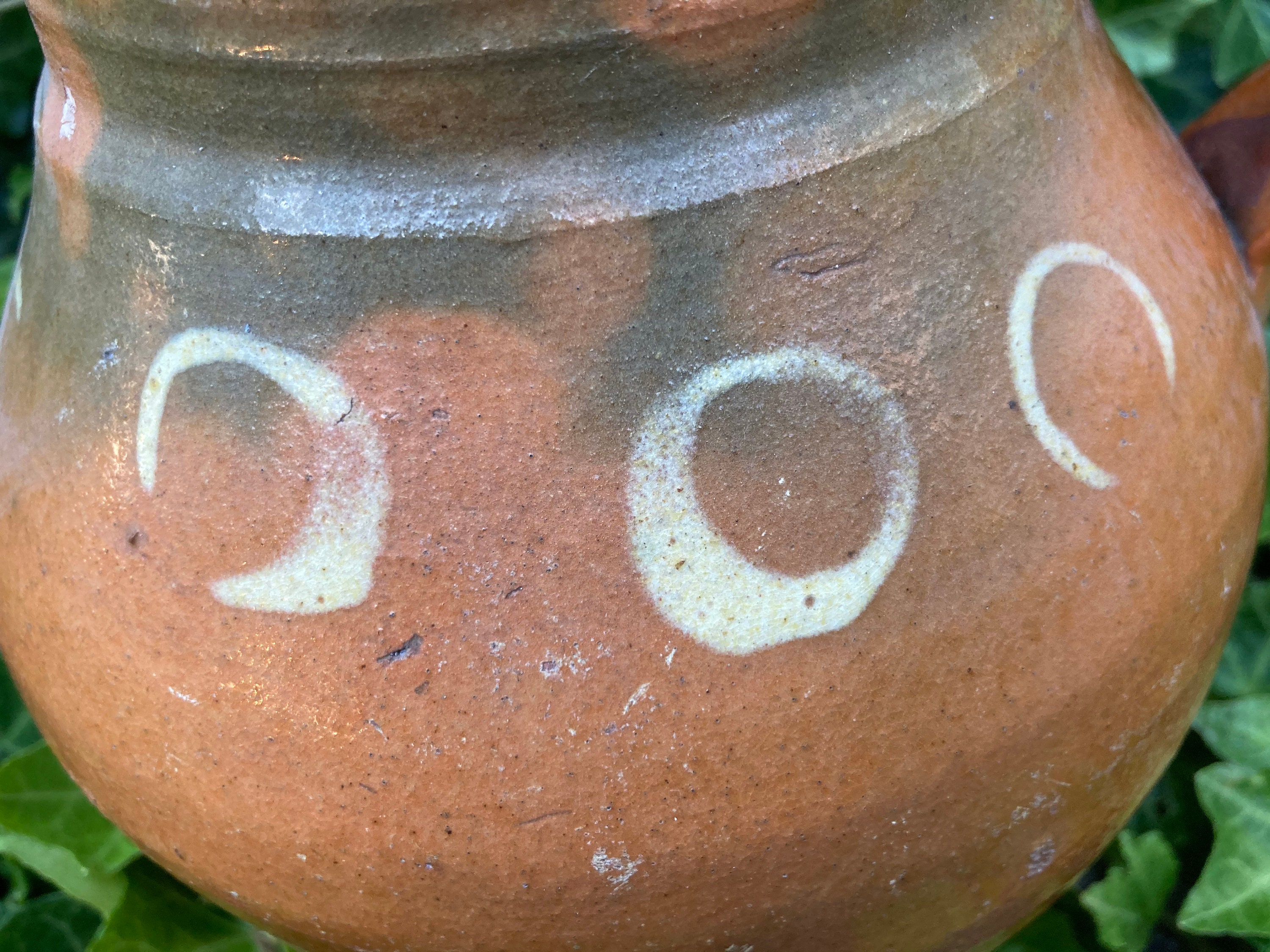 Antique Country Primitive Redware Folk Pottery Pitcher; 19th Century ...