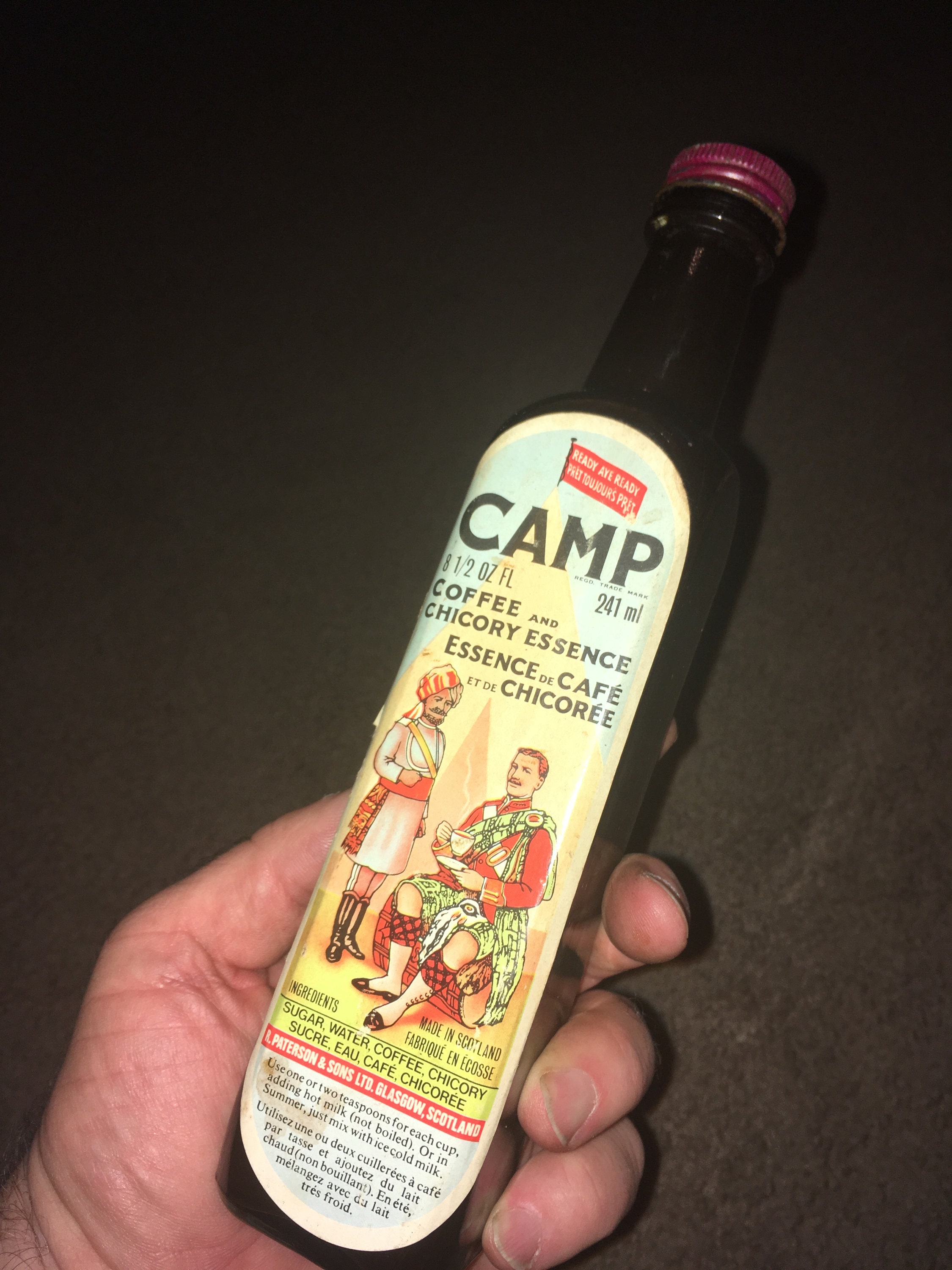 Vintage Bottle: Camp Coffee and Chicory; R. Paterson & Sons