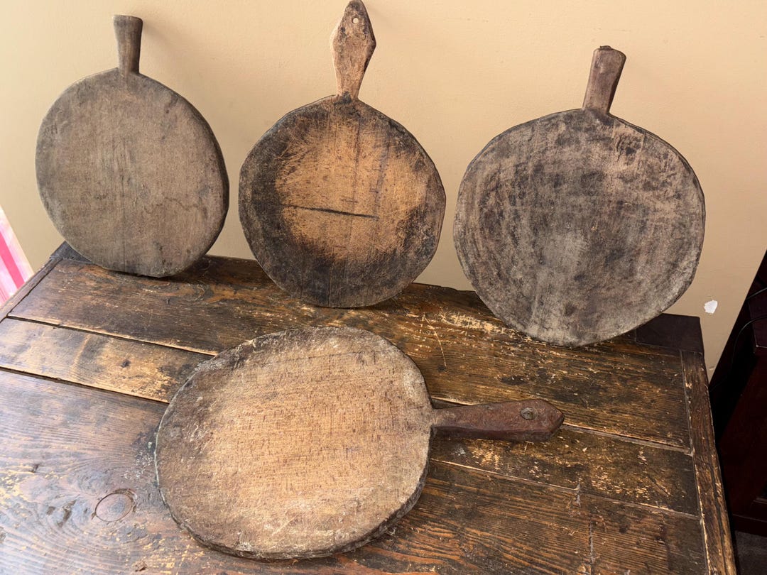 Antique Country Primitive Carved Wooden Breadboards, as Found, Original ...