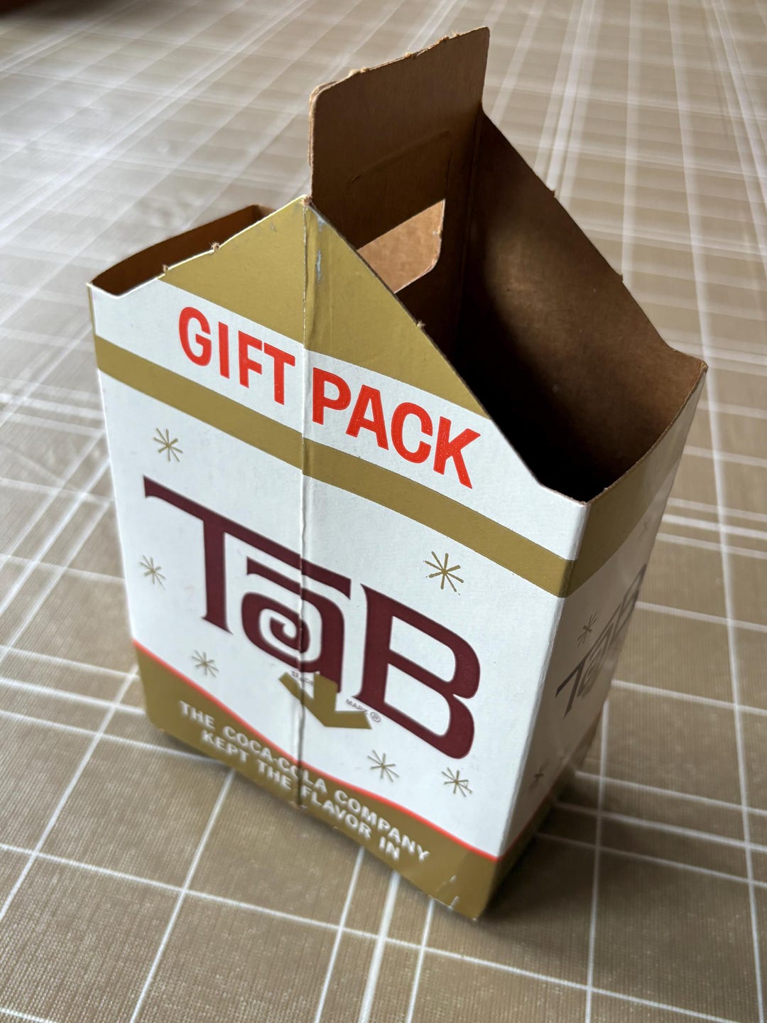 Original NOS 1963 Tab Cola 2-bottle Cardboard Carrier; Vintage Soda Pop ...