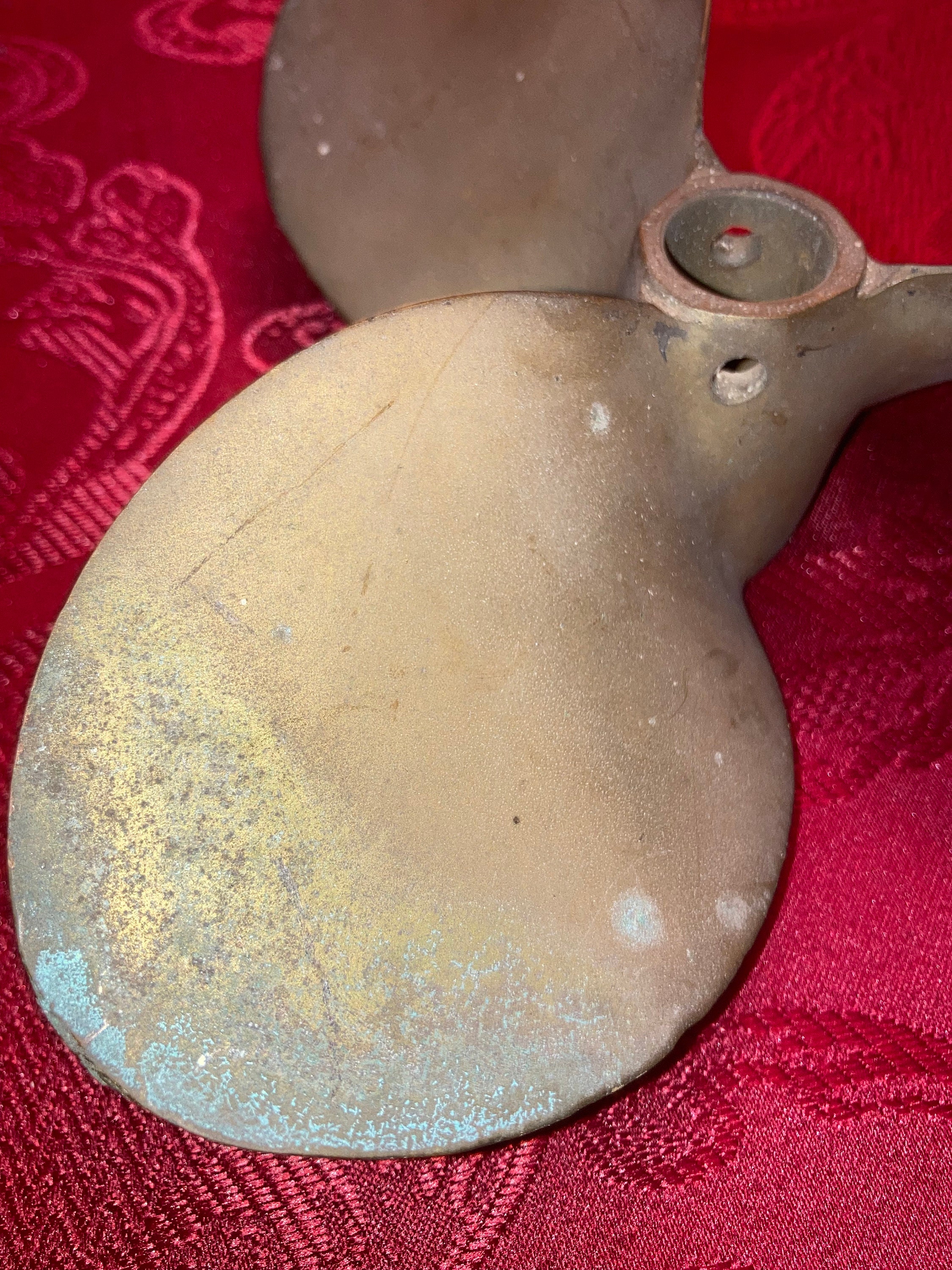 Vintage 1940s 3 Blade Solid Brass Boat Propeller; Nautical Art; Marine ...