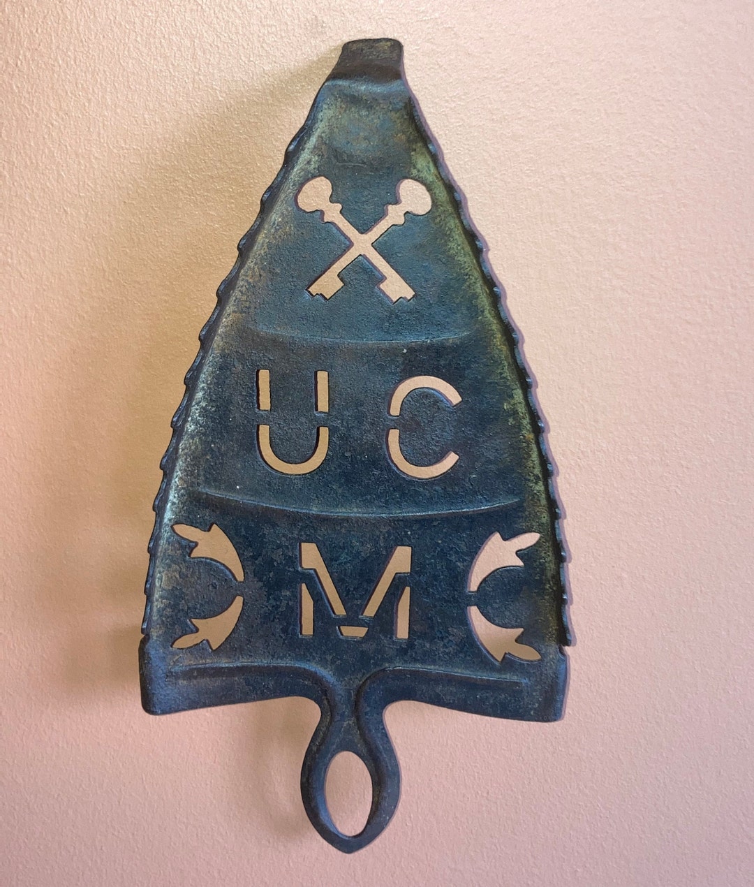 Antique Primitive Pierced Tin Trivet for Flatiron or Charcoal Iron ...