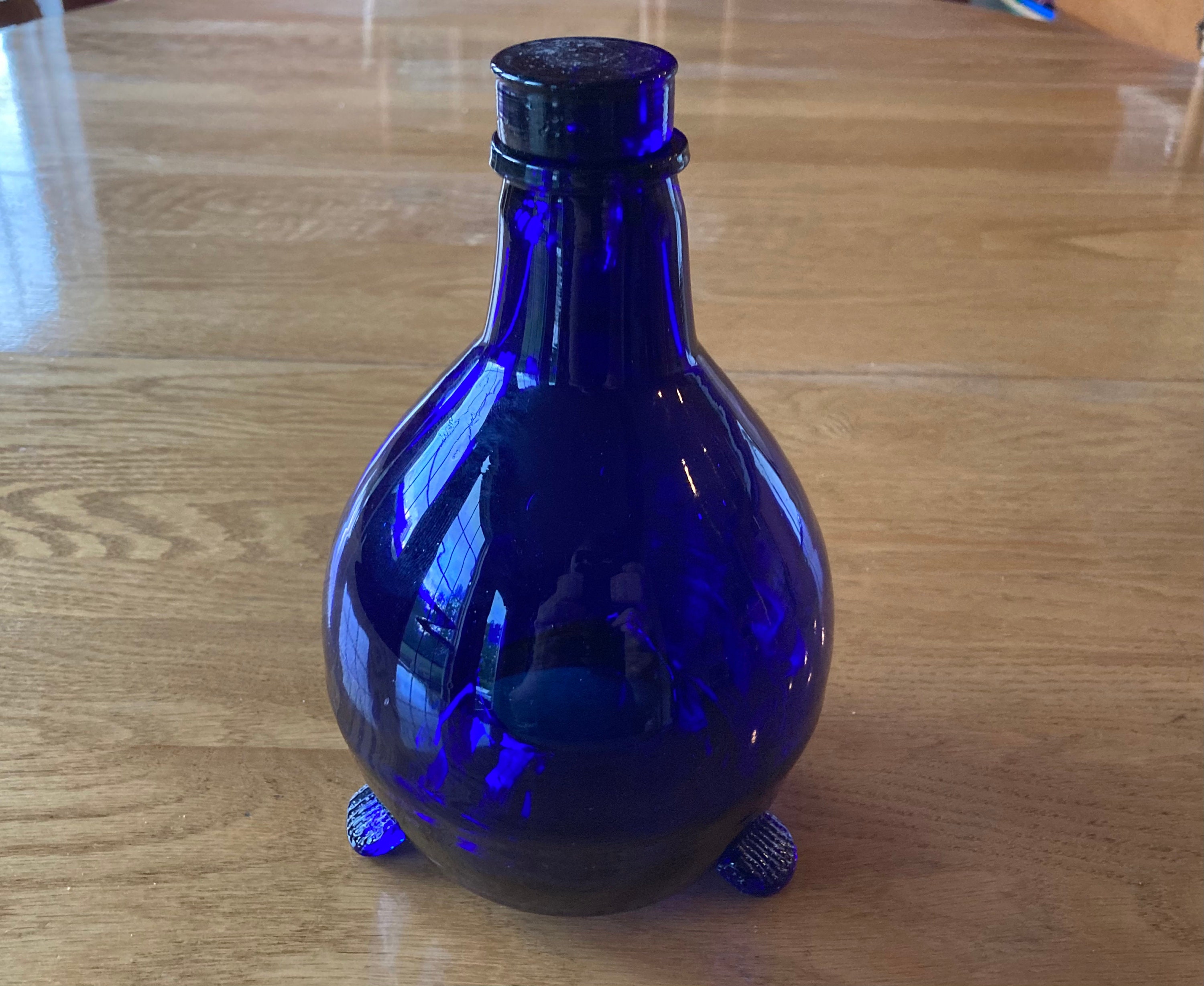 Vintage Cobalt Blue Blown Glass Bug Catcher, Fly Trap