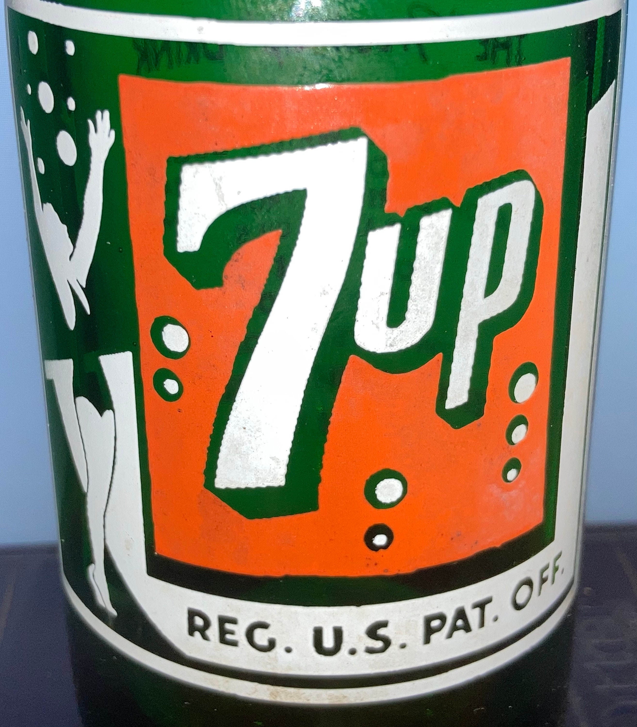 Vintage 1953 7up Soda Pop Bottle; Swimsuit Bubble Girl; Fresh up ...