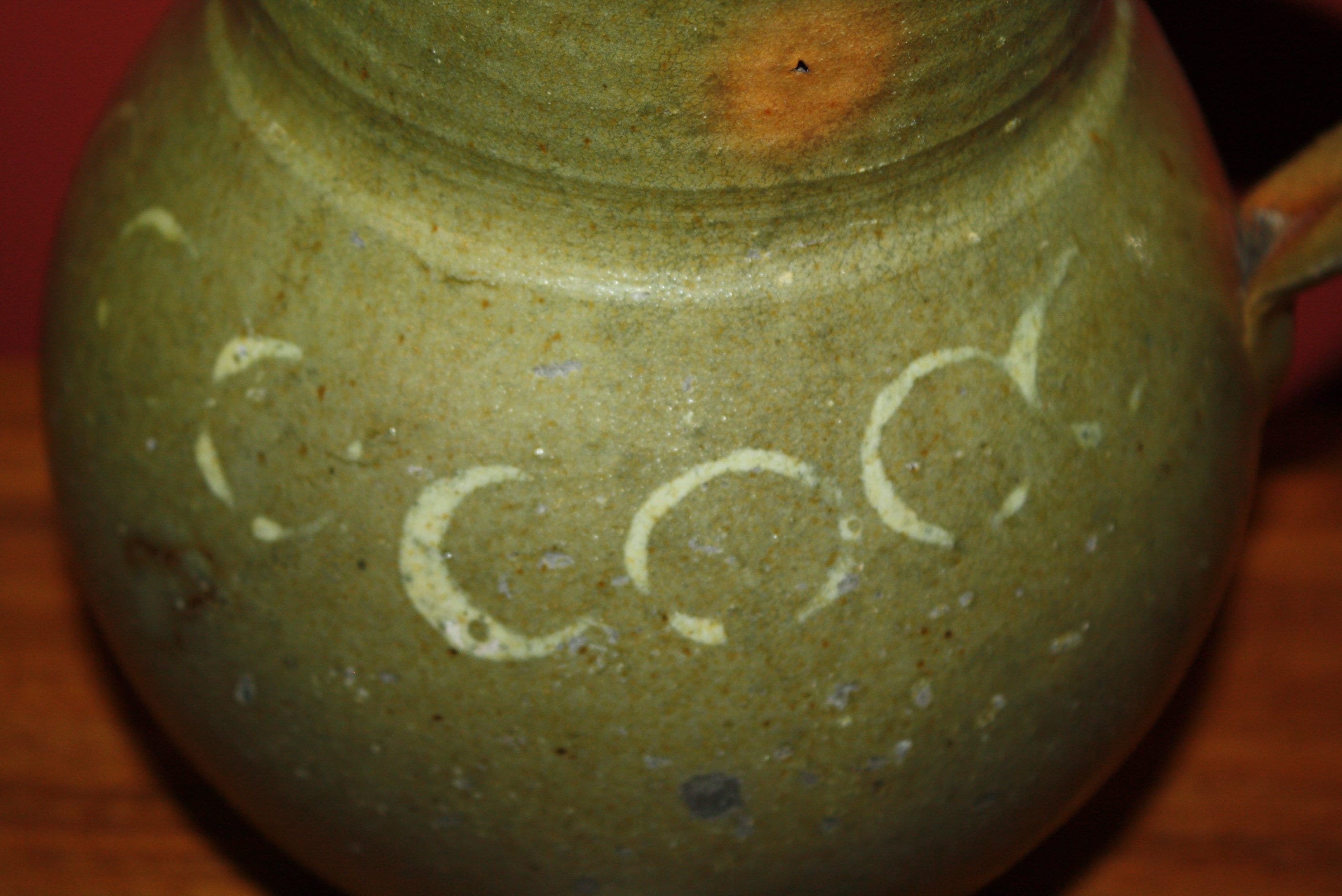 Antique Country Primitive Folk Pottery Mottled Redware Pitcher 19th ...