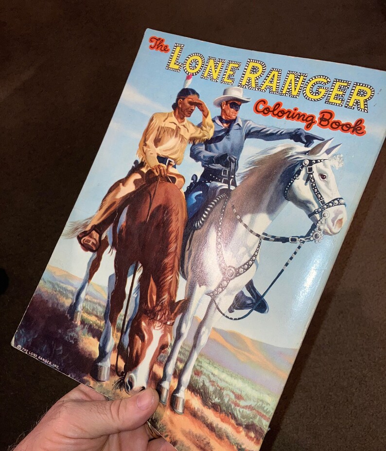 Vintage 1954 the Lone Ranger Coloring Book Whitman | Etsy