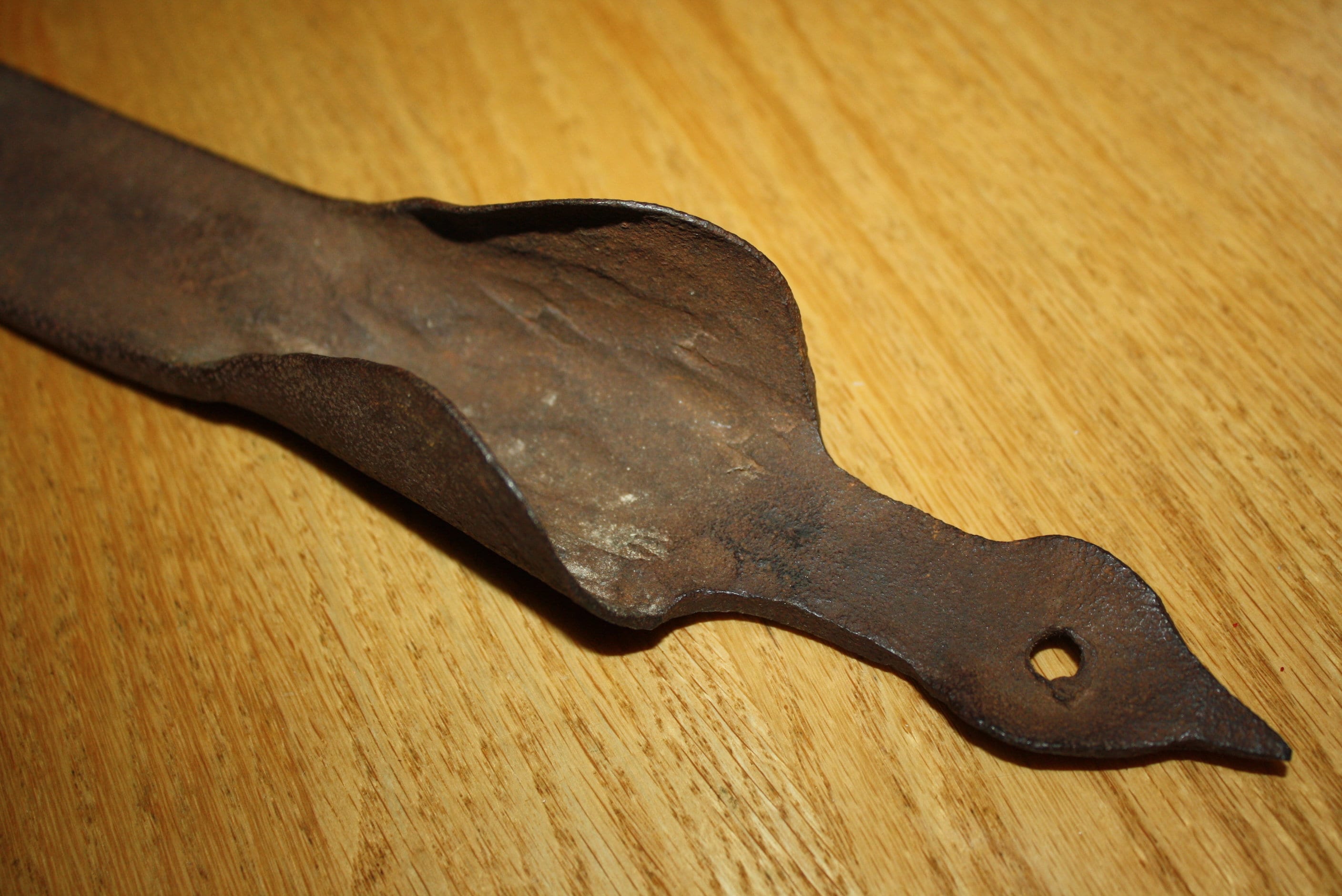 Antique Forged Iron Fireman's Pike Tool; Old, Primitive Firefighting Hook