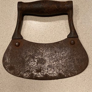 Antique Primitive Food Chopper, 19th Century Kitchen Tool With Cast ...