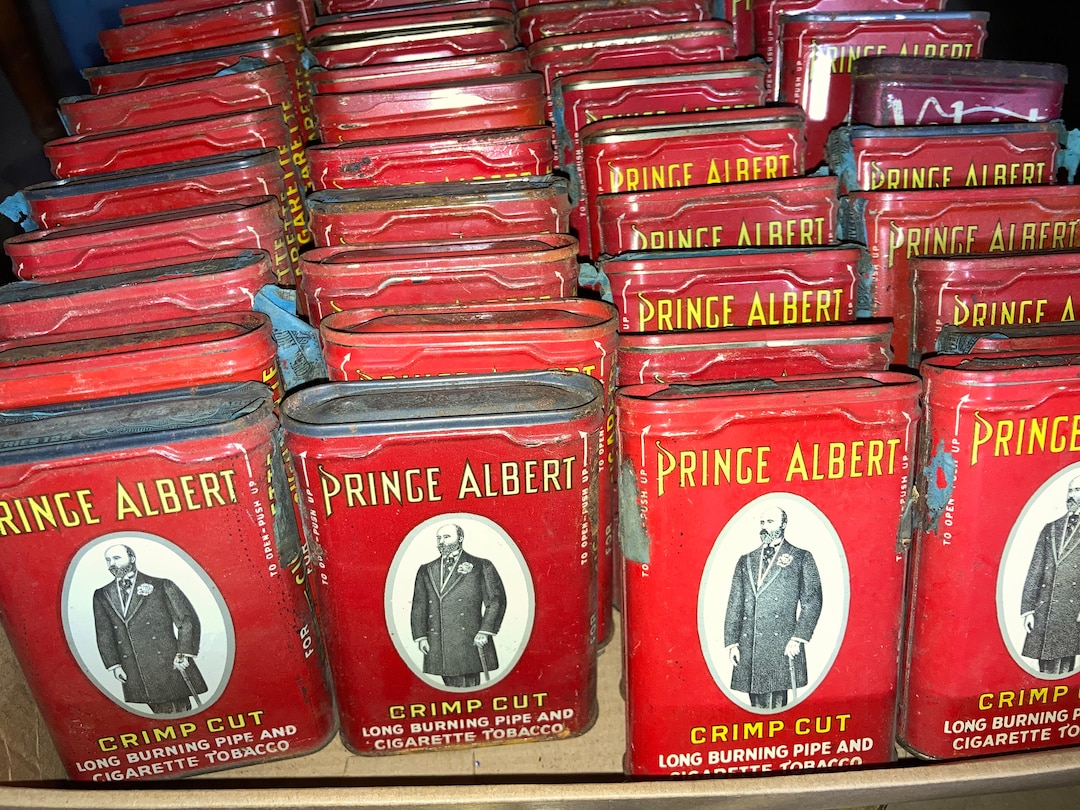 Vintage Prince Albert Crimp Cut Tobacco Tin & Original Cigarette ...