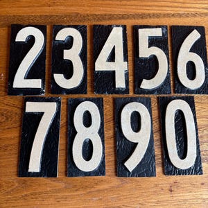 Vintage 1950s Reflective Aluminum Numbers - House Signage - Etsy