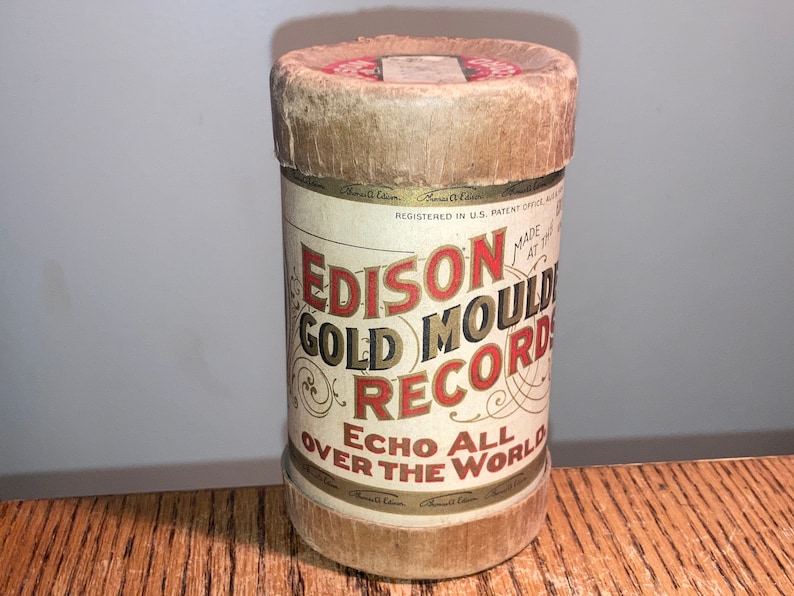 Original Early 1900s Edison Cylinder Record Cases; Advertising Boxes ...