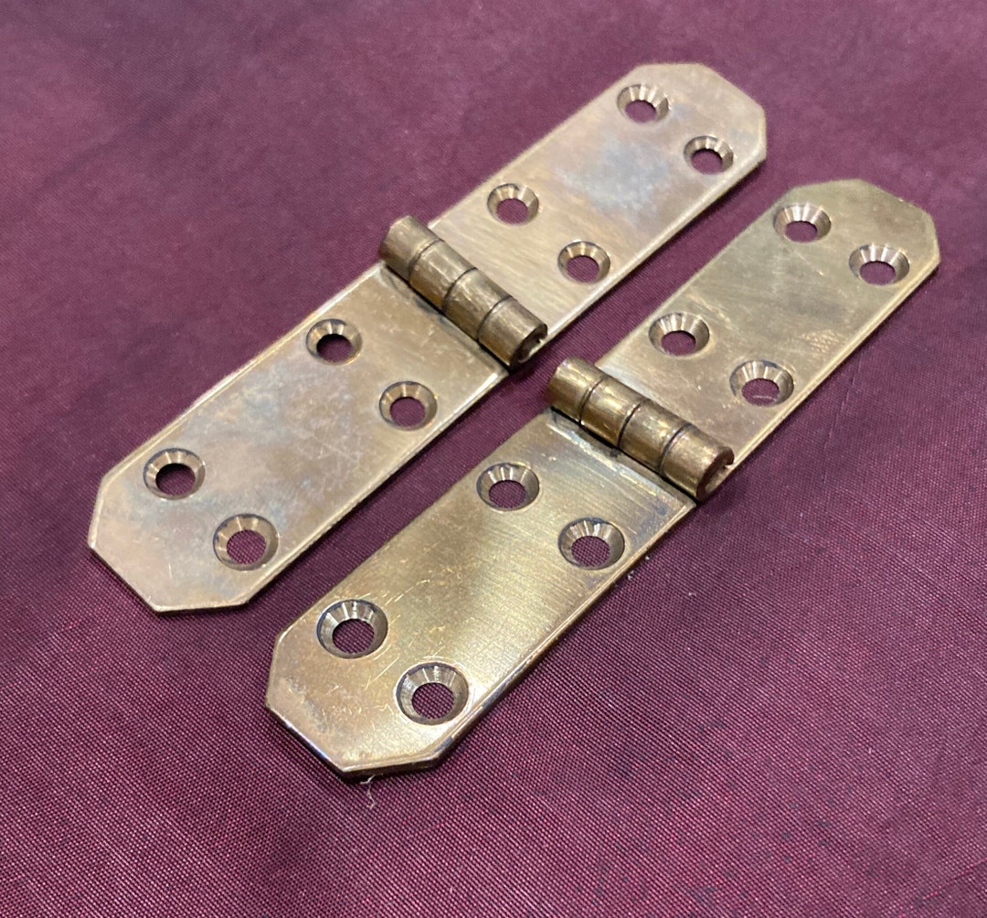 Vintage Brass Strap Hinges, NOS, Old Stock, Durable Box Hinges - Etsy