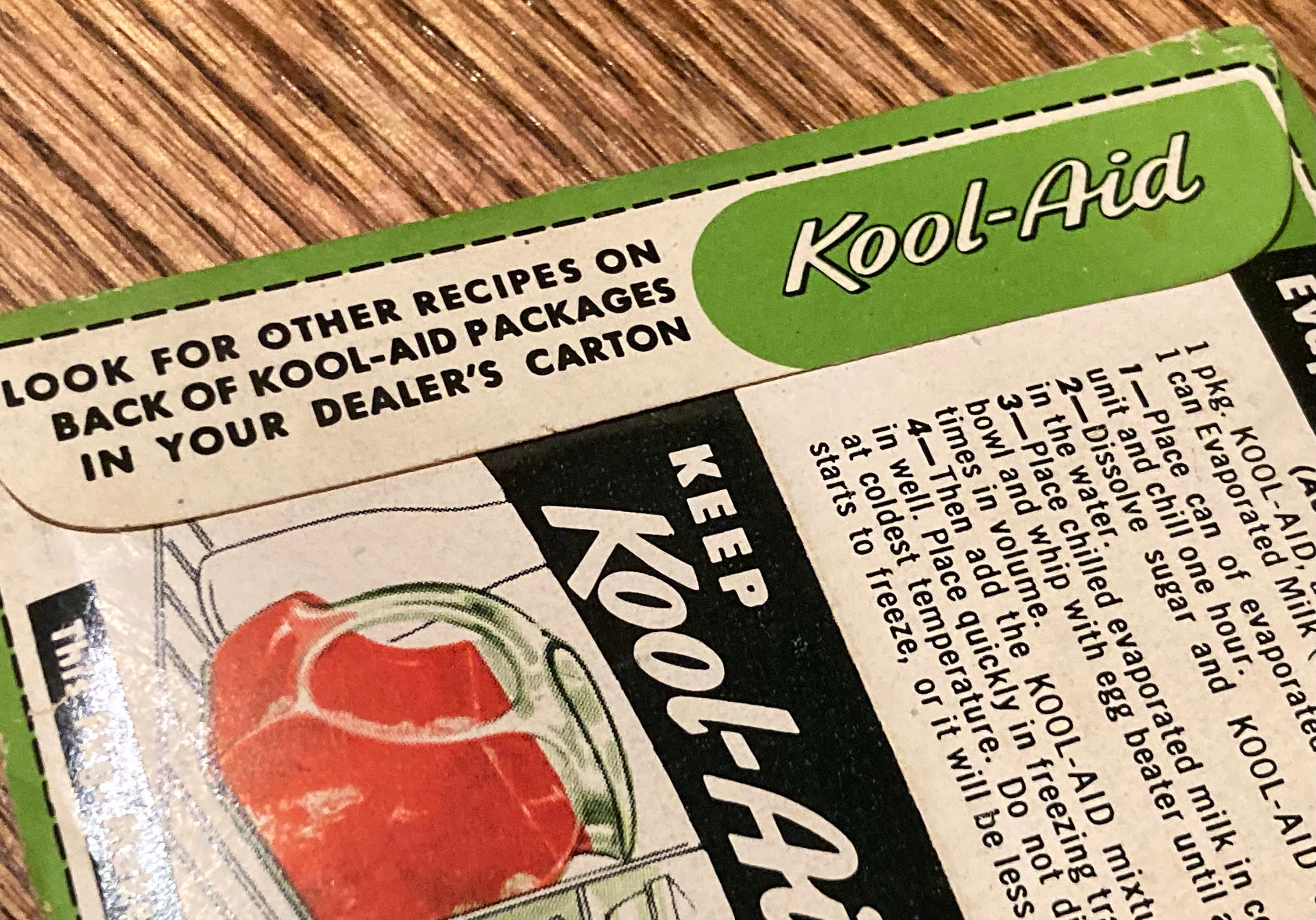 Original 1951 KOOL-AID Strawberry Drink Mix Packet, NOS, Full Contents ...