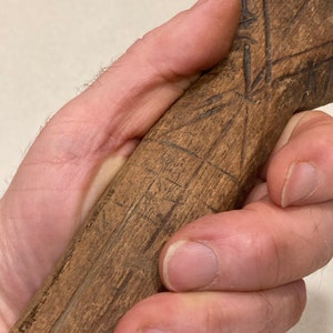 Antique Carved Wooden Flax Wool Carding Comb Heckle, Hetchel, Primitive ...