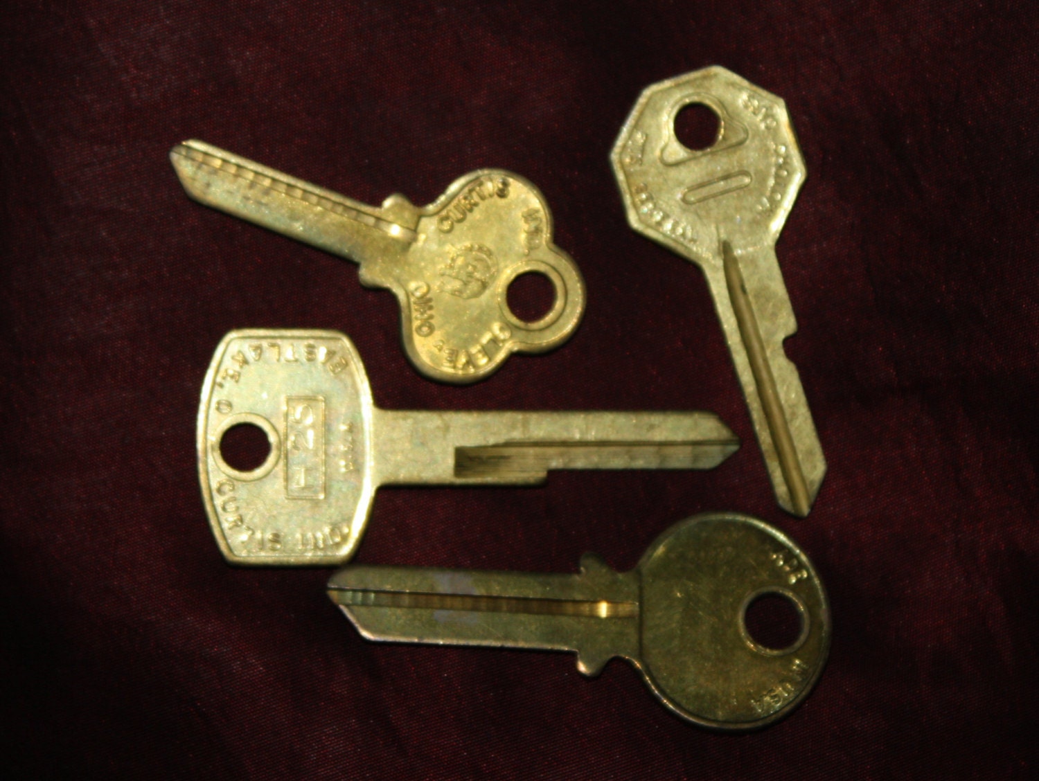 Lot of 15 Vintage NOS 1950s & 60s Uncut Brass Keys; Curtis Industries ...