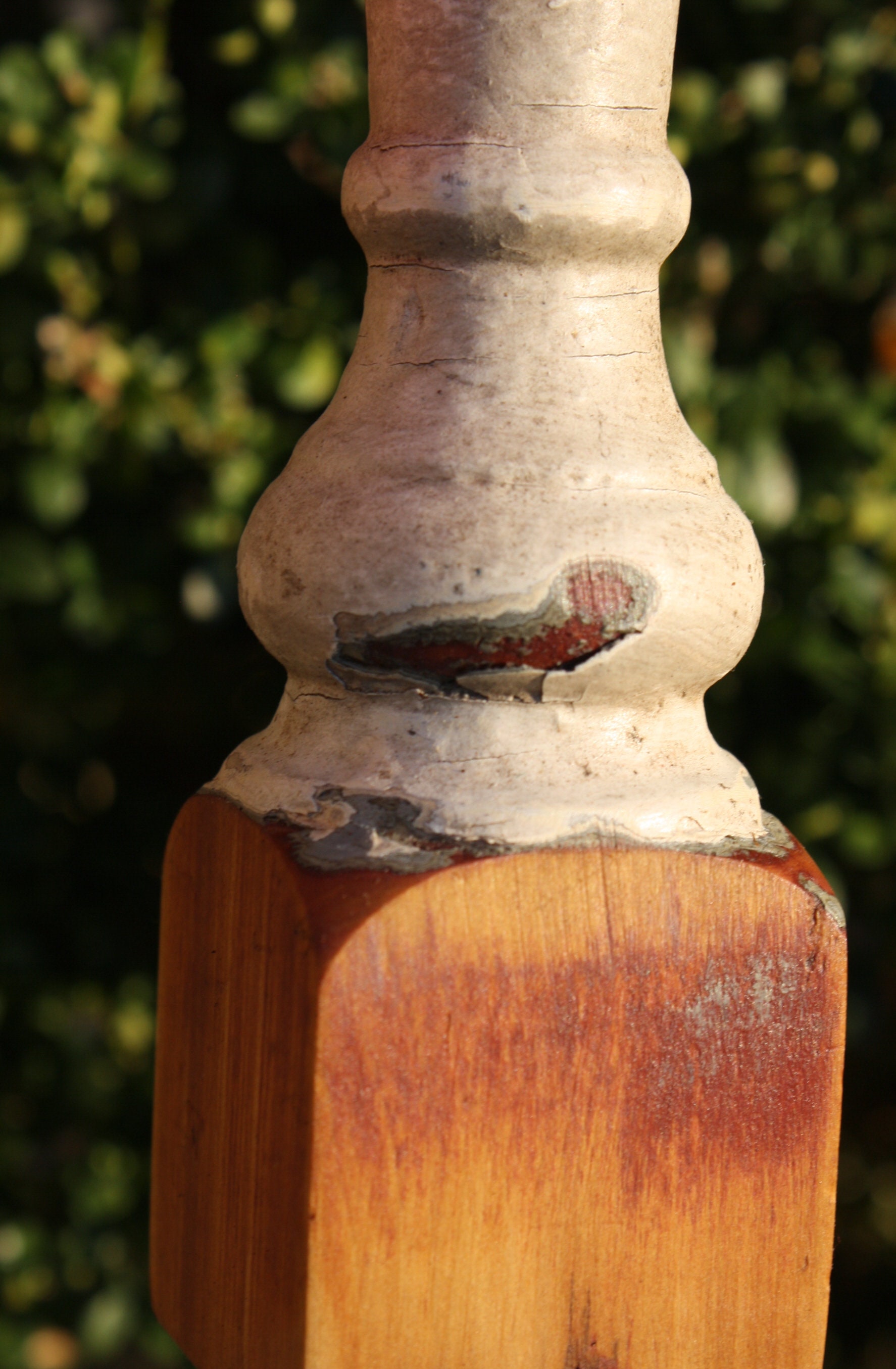 Antique Distressed Baluster Candlesticks, Old Chippy White Paint ...