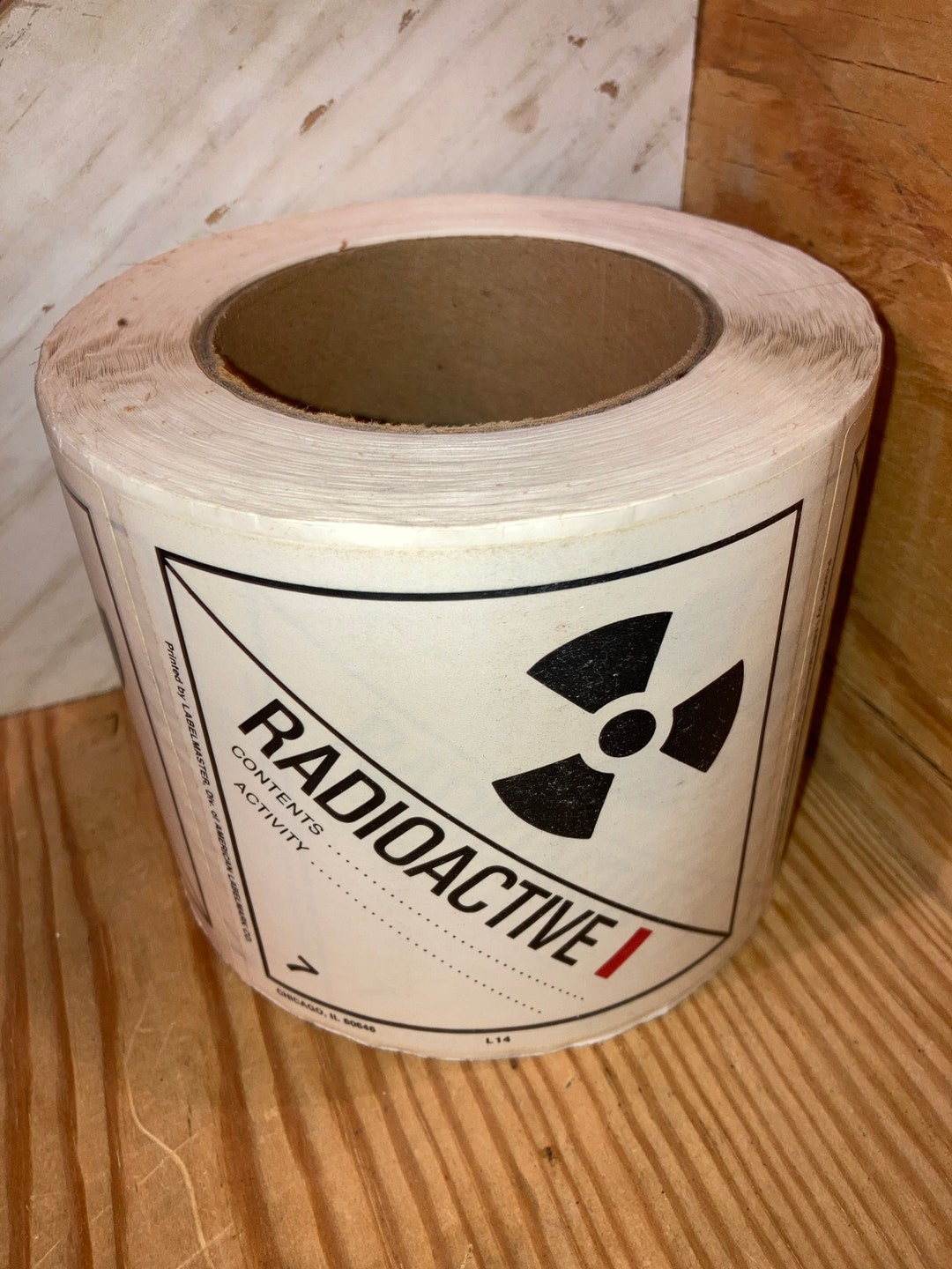 Roll of 500 Vintage 4 RADIOACTIVE Decals DOT Transportation Hazard ...