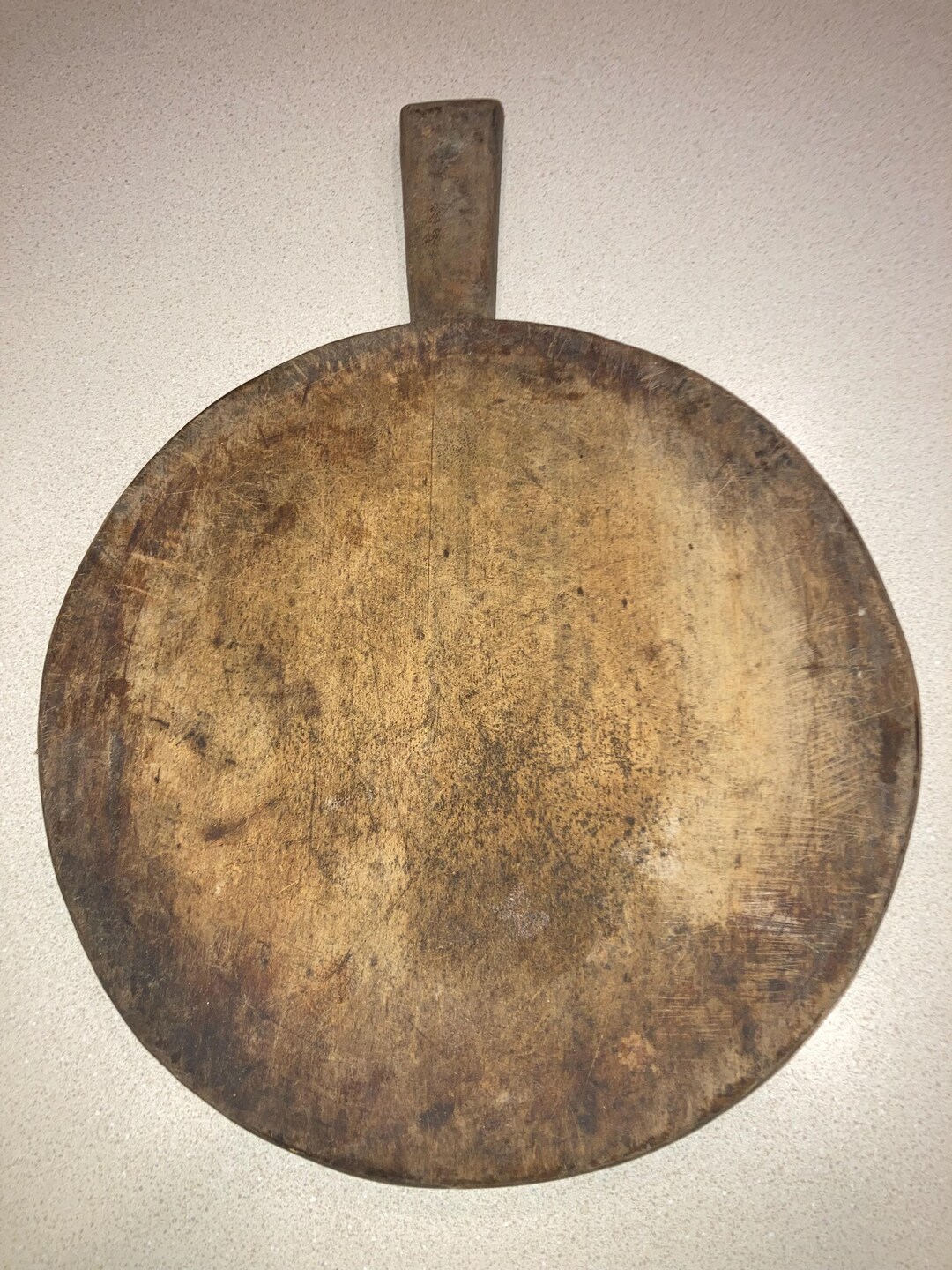 Antique Country Primitive Carved Wooden Breadboard, Original Untouched ...