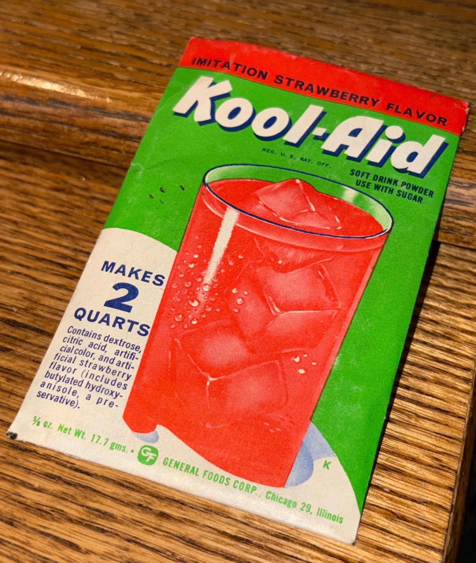 Original 1955 KOOL-AID Strawberry Drink Mix Packet, NOS, Full Contents ...