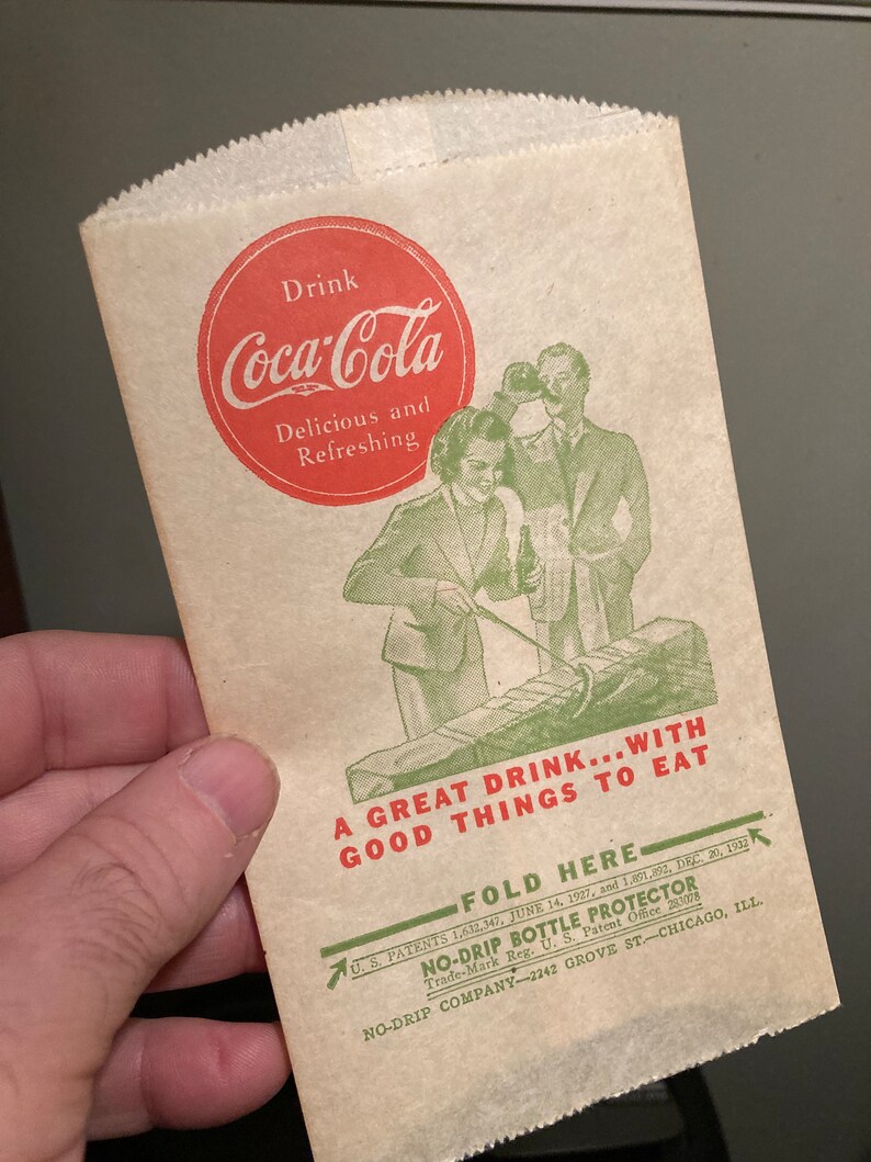 Vintage Coca Cola Dry Server Bottle Drip Protector Sleeve Featuring ...
