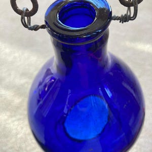 Vintage Cobalt Blue Glass Bug Catcher, Antique Hanging Fly Trap - Etsy