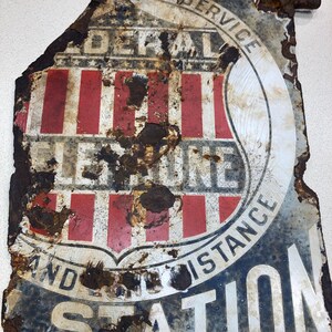 Antique Porcelain Federal Telephone Independent Service Pay Station ...