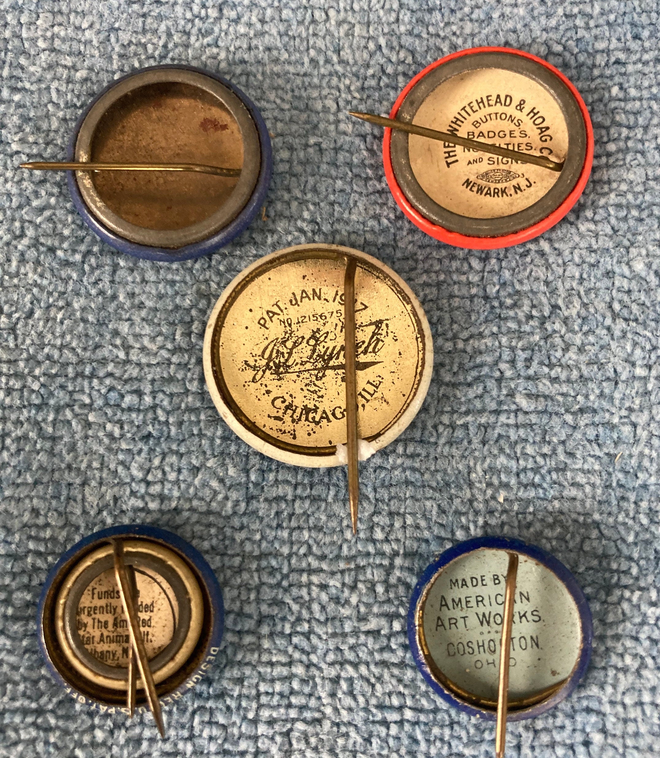 Collection of 5 Different World War 1 Liberty Loan Pin Back Buttons ...
